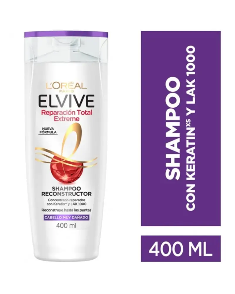 Elvive - Shampoo Reparación Total Extreme x 400 ml