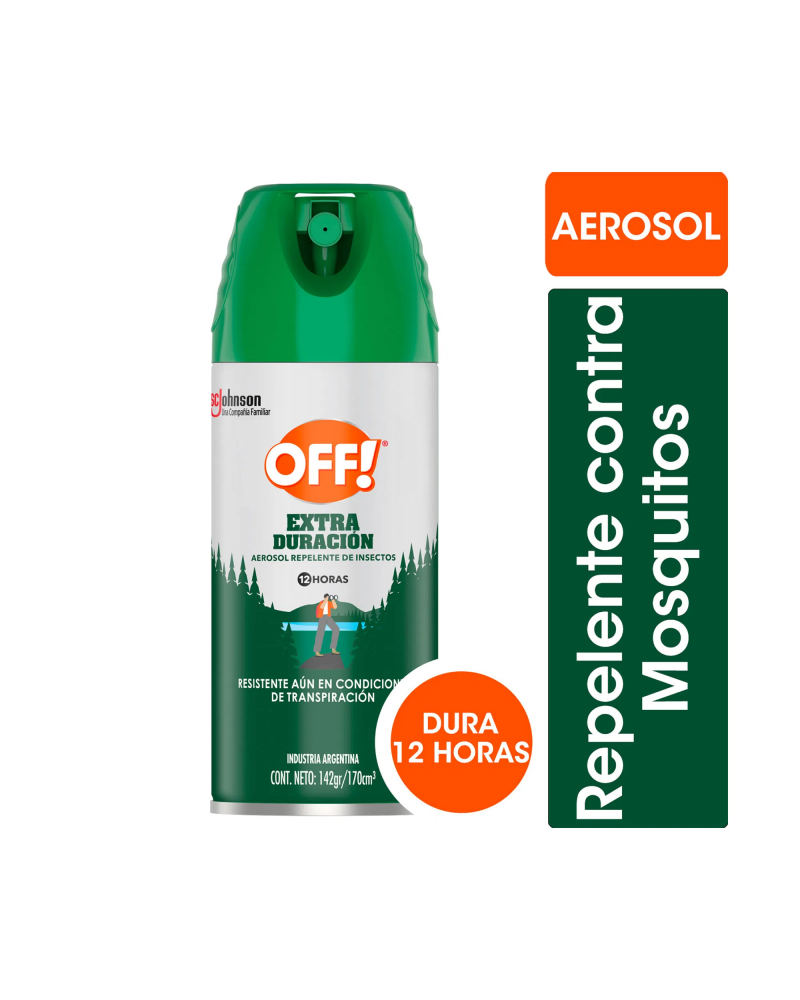 OFF- Repelente Extra Duración Aerosol x 170 Cc